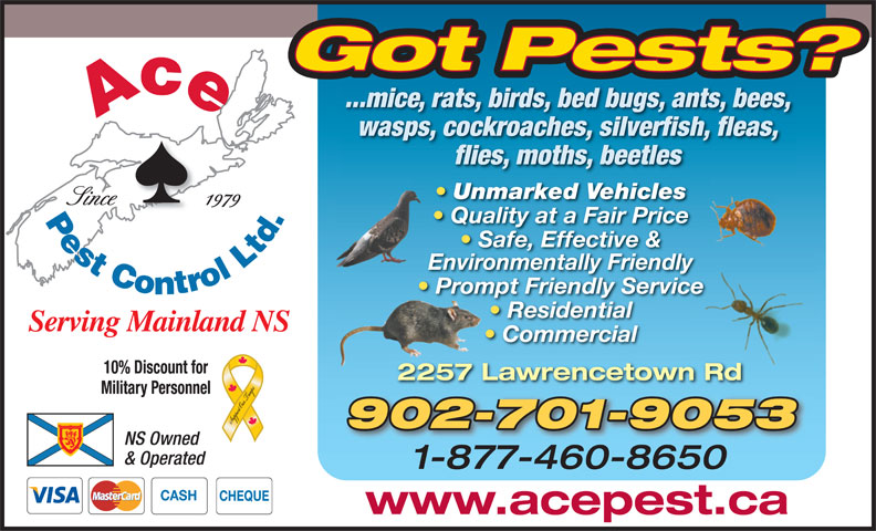 Ace Pest Control Ltd - 2257 Lawrencetown Rd, Halifax, NS